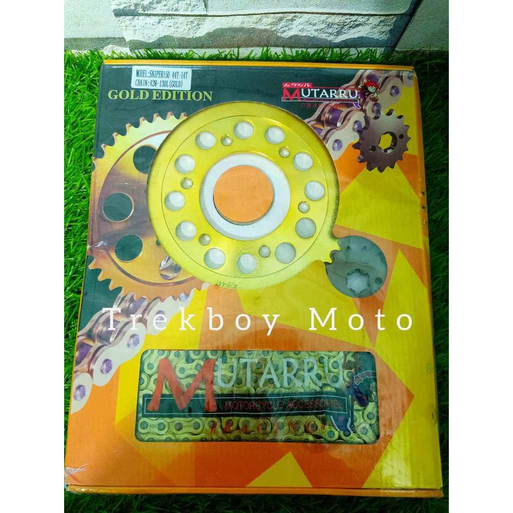 SNIPER 150 & FZ 16 MUTARRU GOLD STEEL Chain Set [Made in Thailand ...