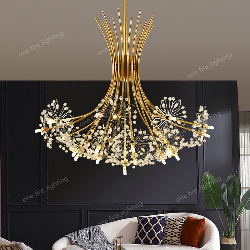Tricolor Modern LED Crystal Drop Lights Chandelier Ceiling Light For ...