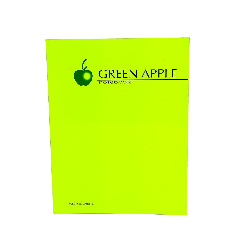 GREEN APPLE HIGH QUALITY PADDED NOTEBOOKS 80 LEAVES NOTEBOOK 8.5 INCHES ...