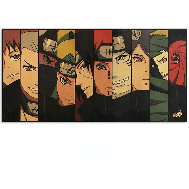 Naruto Anime "Akatsuki Limited Size" poster Kraft Paper Naruto ...