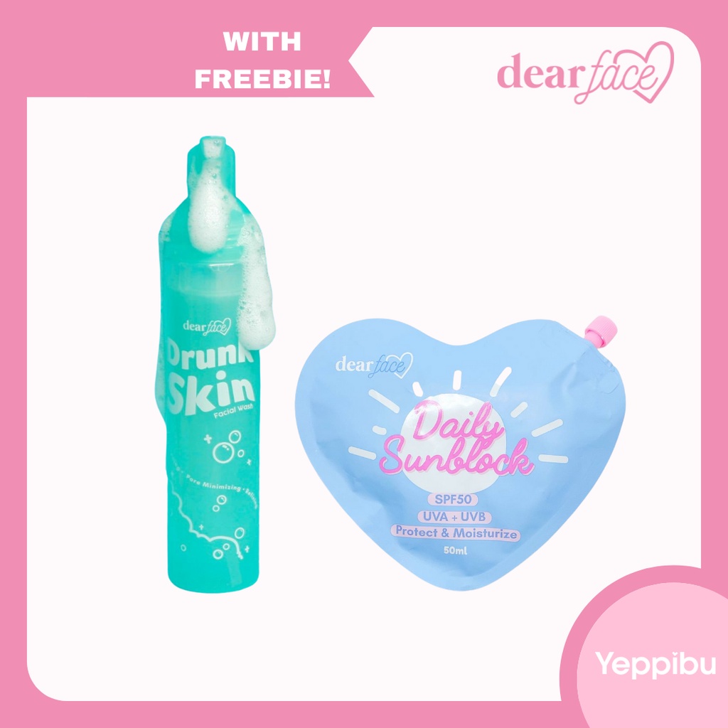 Dear Face Drunk Skin + Daily Sunblock Bundle | Shopee Philippines