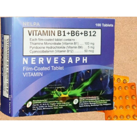 Nelpa Vitamin B1 + B6 + B12 - Nervesaph presyo ₱109