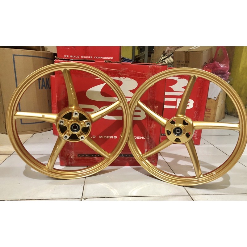 RCB RB5 MAGS WITH BEARING 1.60x17 FRONT&REAR SLIM TYPE FOR SNIPER 150 ...