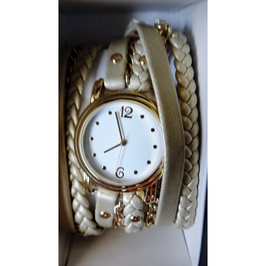 Mossimo Watch Womens Triple Wrap Chain Leather Strap FMDMO533 NewUSA ...