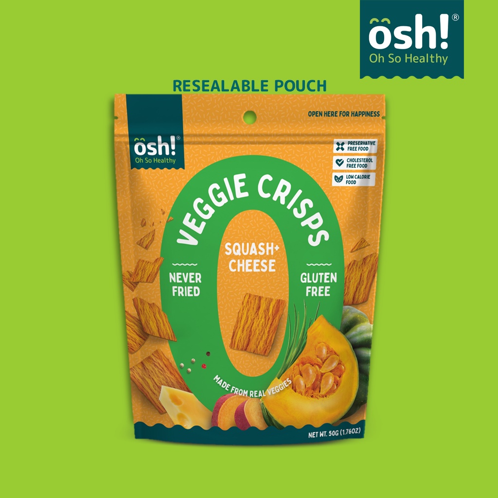 OSH! Squash Cheese Veggie Crisps 50g | Shopee Philippines