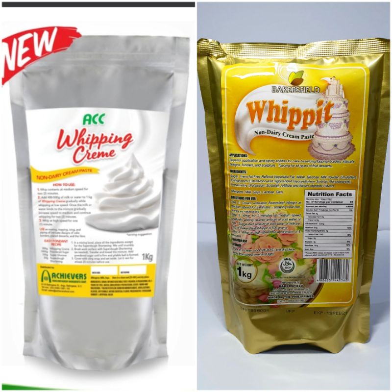 Bakersfield Whippit and ACC Whipping Creme1Kg | Shopee Philippines