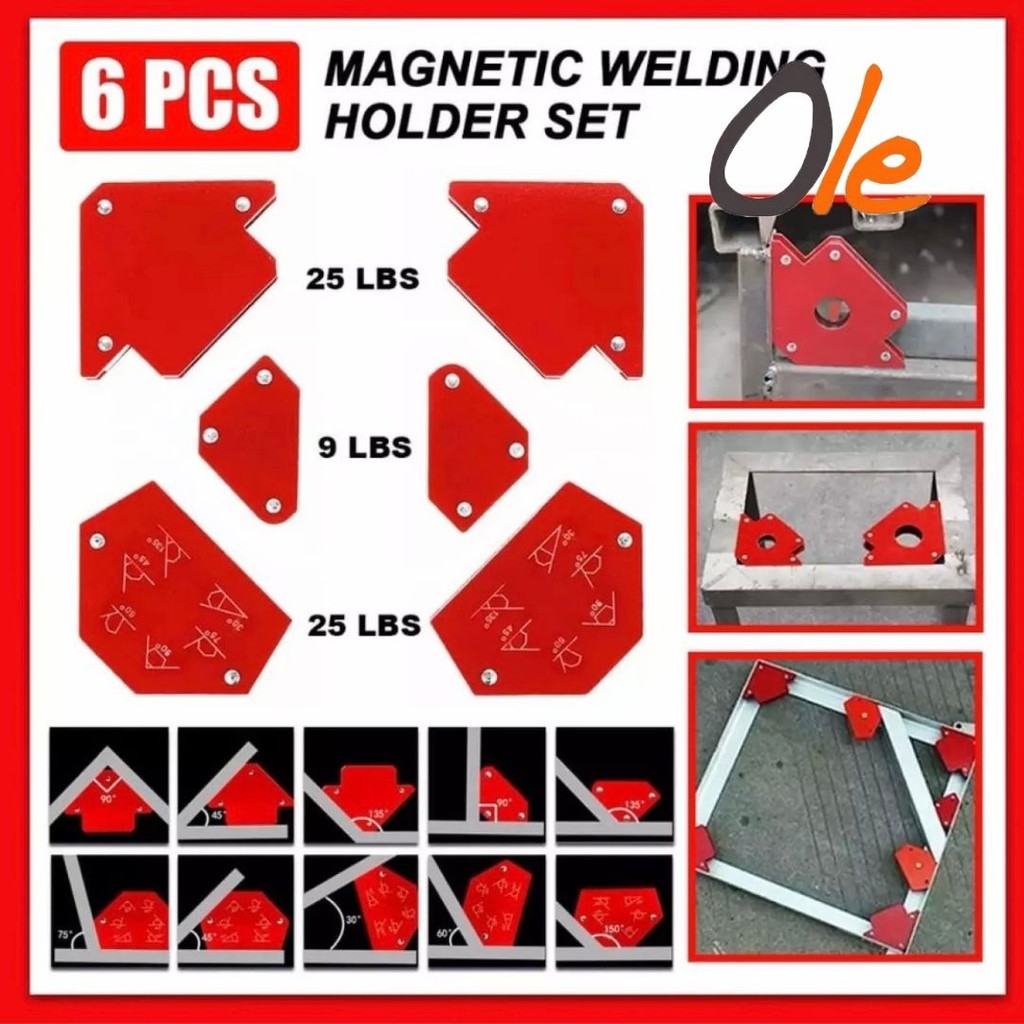 1/4/6PCS Welding Magnet Set Welding Positioner Magnetic Fixed Angle ...