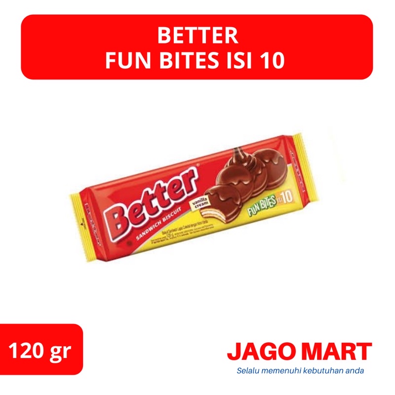 Better Sandwich Biscuits Fun bites Contents 10 (120gr) | Shopee Philippines