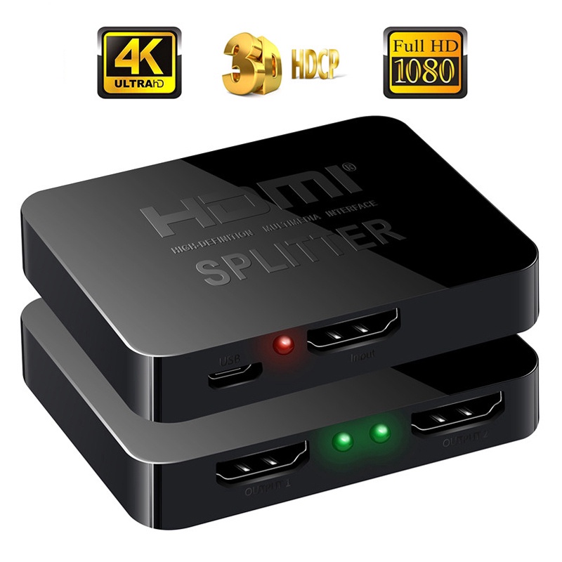 HDMI 1 in 2 out Splitter 4k Splitter4K HDMI Splitter Full HD 1080p ...