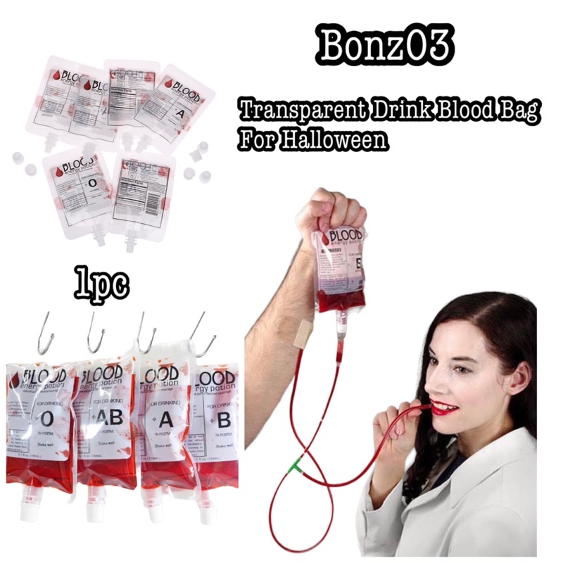 Bonz03 Transparent Drink Blood Bag 150ml | Shopee Philippines