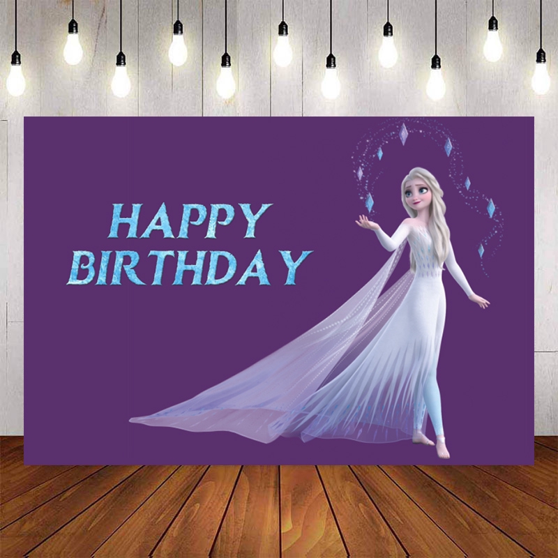 Frozen 2 Elsa Princess Backdrop For Girls Birthday Backdrops Children ...