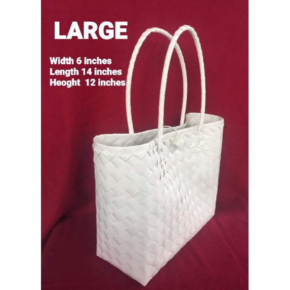 LIKHANG KAMAY Plastic Bayong Bag LARGE bag handmade handwoven | Shopee ...