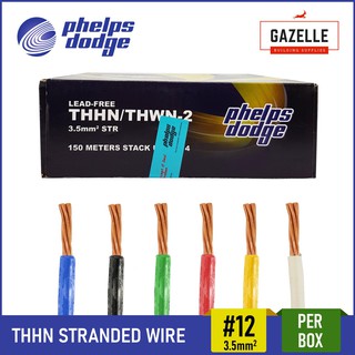 Phelps Dodge THHN/THWN Stranded Wire Per Box #14 (2mm^2), #12 (3.5mm^2 ...