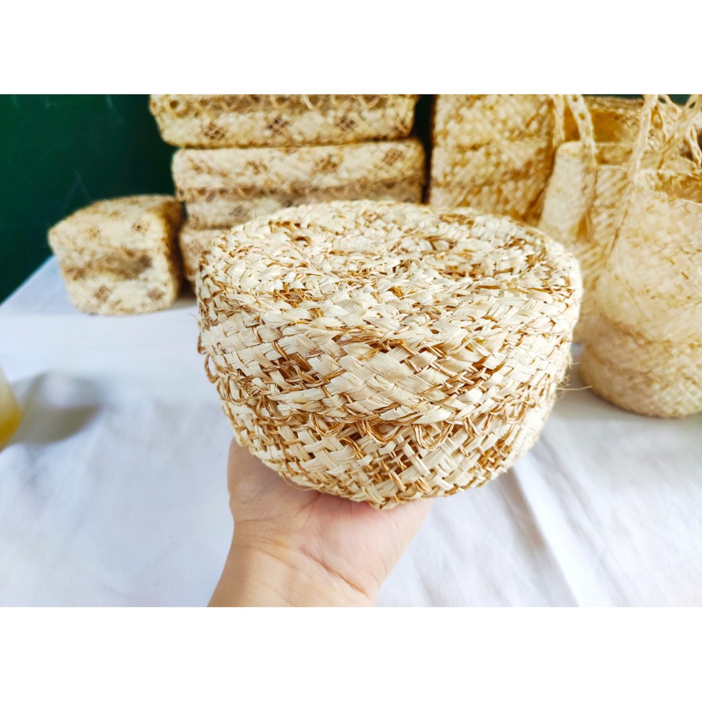 Abaca Round Box Packaging/Souvenirs | Shopee Philippines