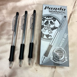 PANDA NEWMATIC with rubber grip water gel pen , retractable ballpen ...