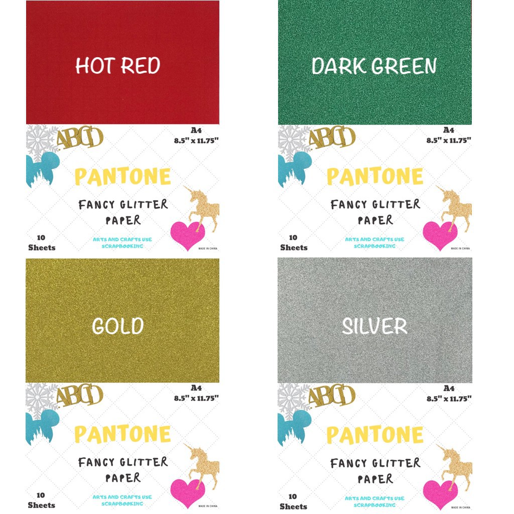 Pantone Glitter Sticker Paper Single Color | Shopee Philippines