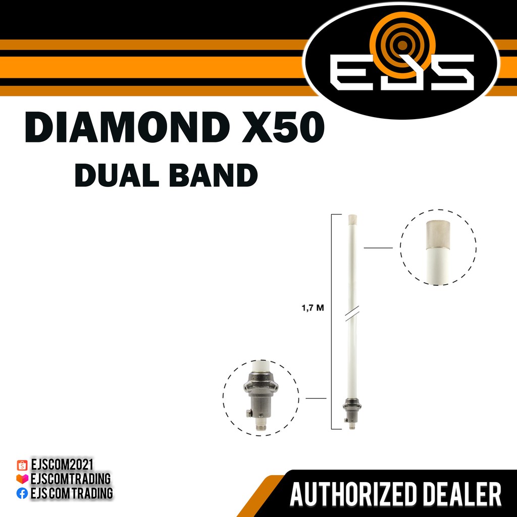 DIAMOND ANTENNA X50 DUAL BAND AERIAL ANTENNA (CHINA) | Shopee Philippines