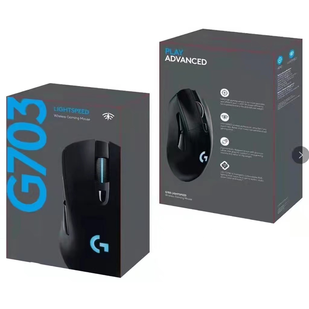 Logitech G707/G703 Silent Plus Gaming Mouse RGB 16000DPI Game Mouse ...