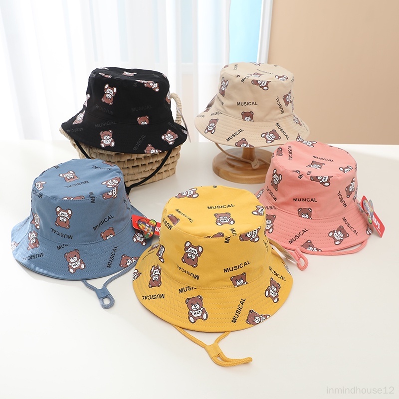Kids Breathable Bucket Hat Boys And Girls Letters Cap For Children ...