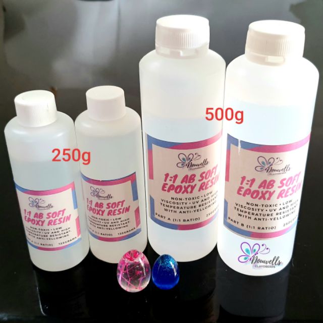 1:1 AB SOFT EPOXY RESIN CLEAR LIQUID FOR STICKERS FLEXIBLE RESIN ...