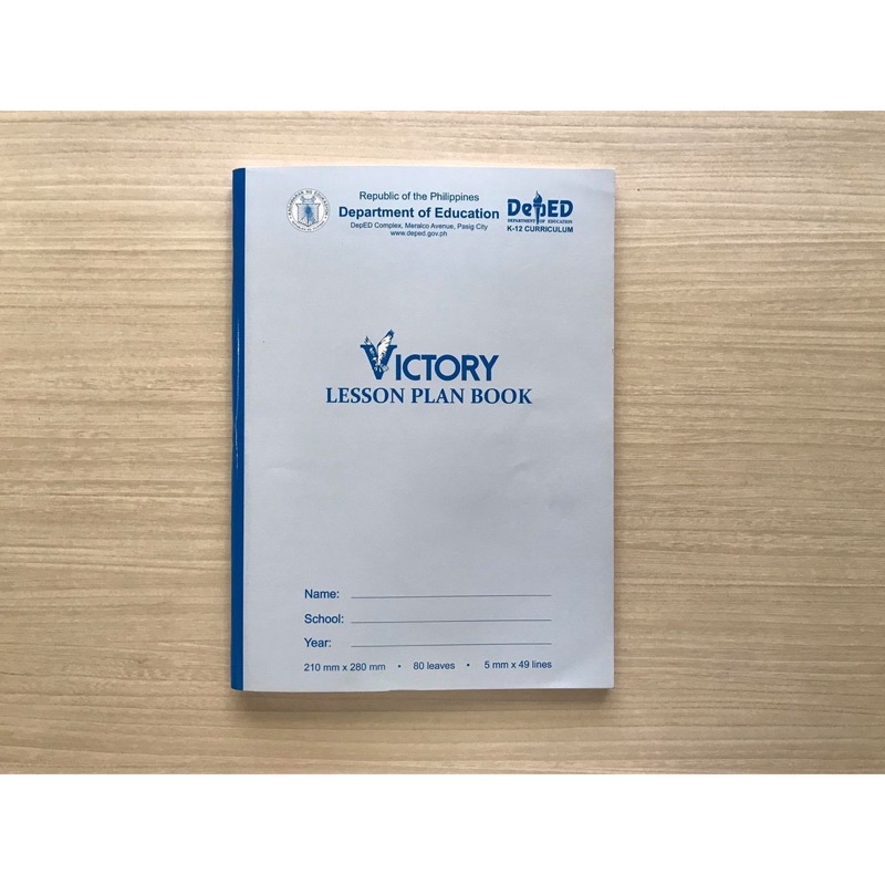 Victory Lesson Plan Book (sold per piece) | Shopee Philippines