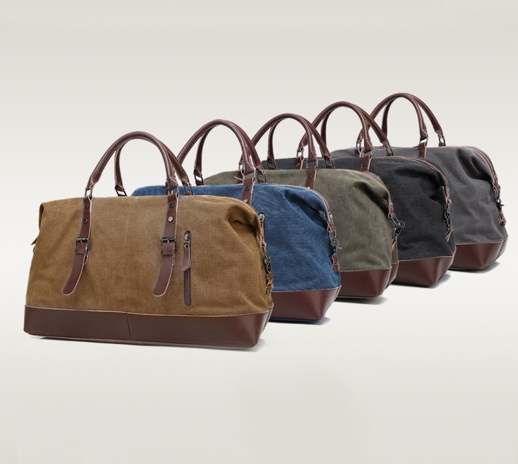 AUGUR COD canvas shoulder leather sling trolly bag travel luggage for ...