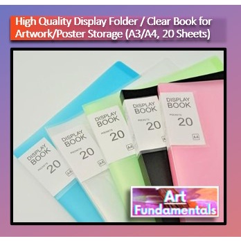 High Quality Display Folder / Clear Book for Artwork/Poster Storage (A3 ...