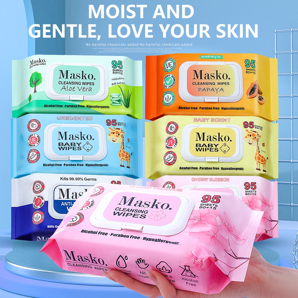 Organic Wipes Per Pack 99% Water Hypoallergenic (Non-Alcohol-wet wipes ...