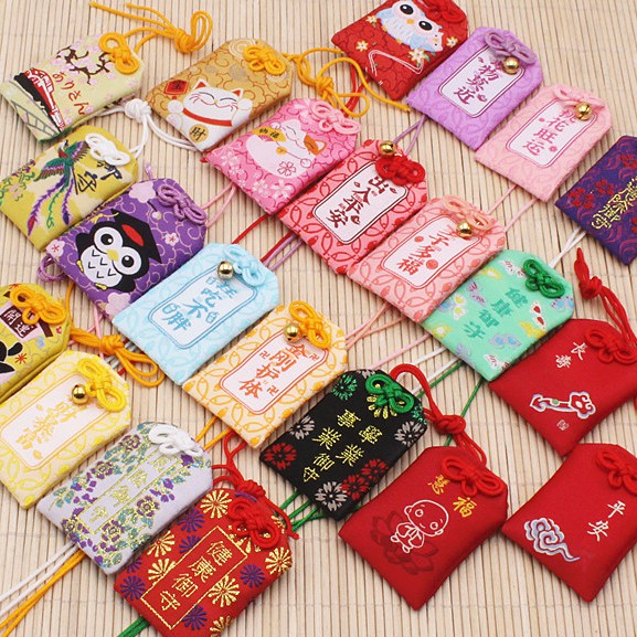 Japanese Omamori Lucky charm, embroidered colorful good luck | Shopee ...