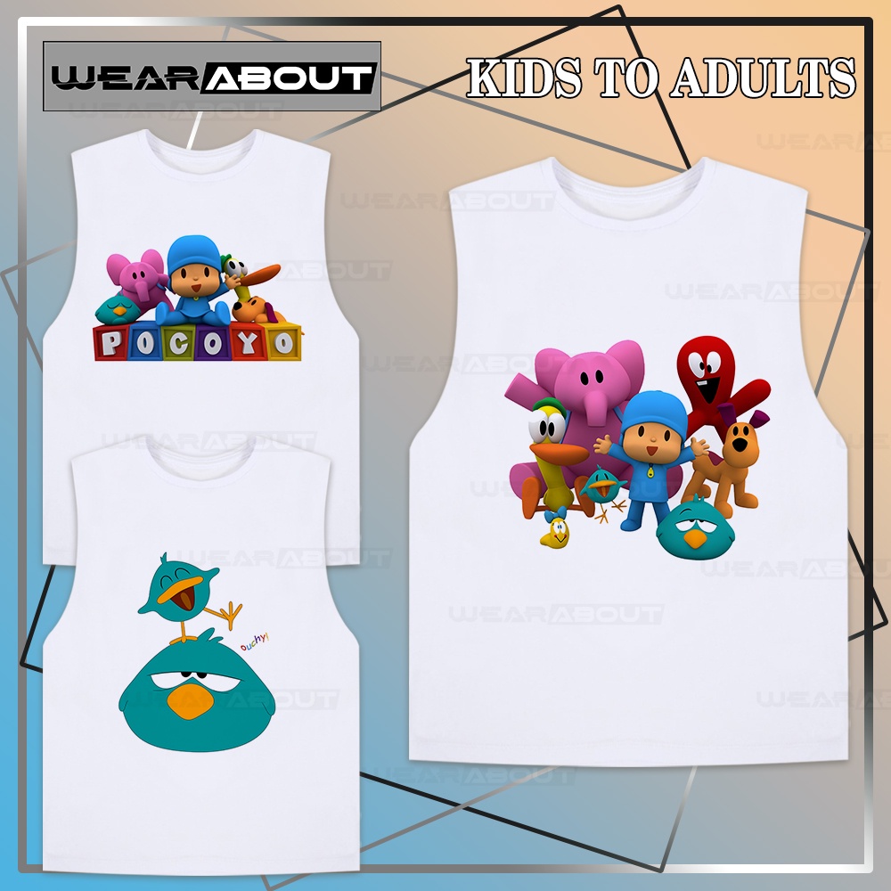WEARABOUT I Pocoyo Shirt for kids and adults I Pocoyo Muscle tee for ...