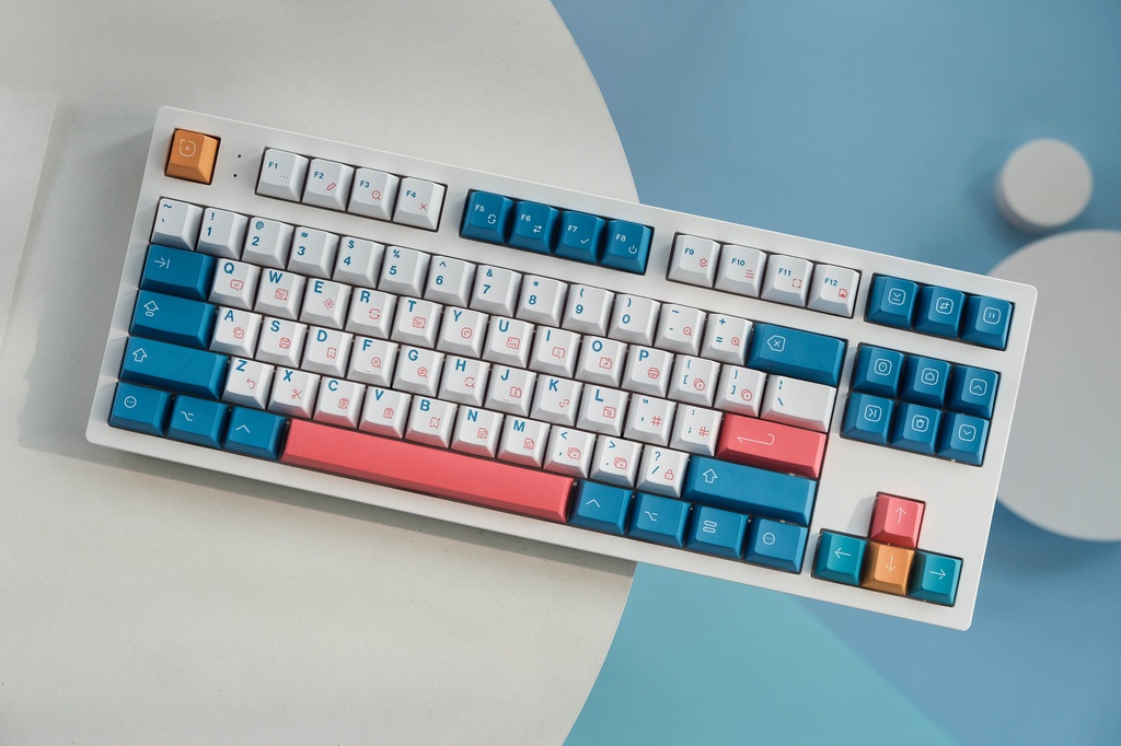 GMK PING Keycap, 134 Keys PBT Keycaps Cherry Profile DYE-SUB ...
