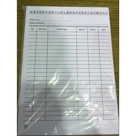 A5 Stock Cards / Entry Outside Stock Cards / Book Cards | Shopee ...