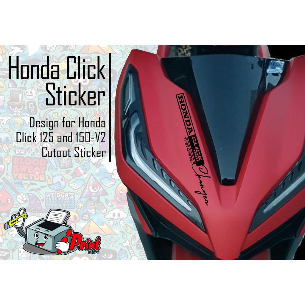 Honda Click 125 and 150 Sticker - Click Decals, Cut Out Sticker ...