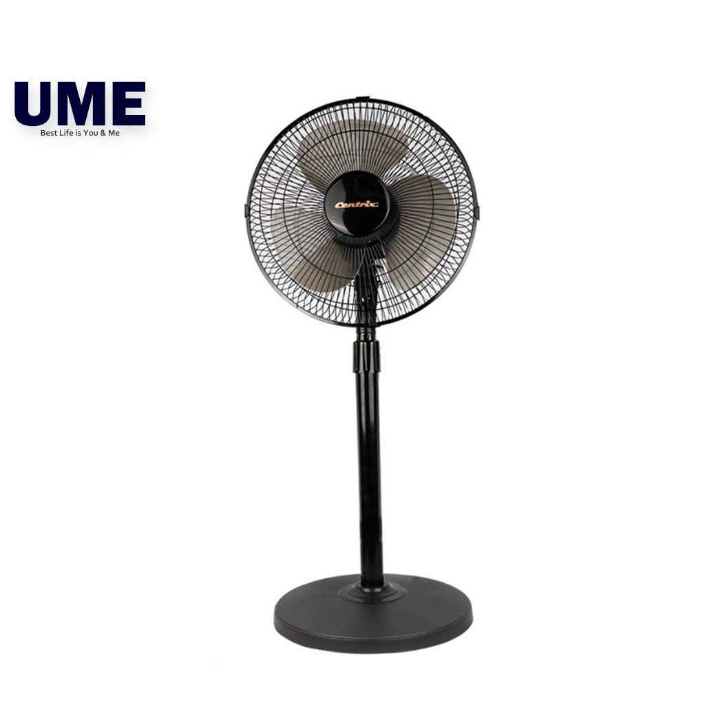 Electric Fan Stand Fan Centrix 12 inches 3 Round Blades CX-1222D Black ...