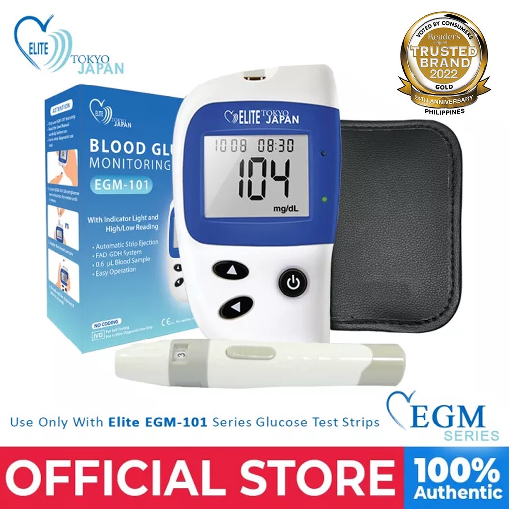 Indoplas Elite EGM101 Blood Glucose Meter Glucometer Monitoring System ...