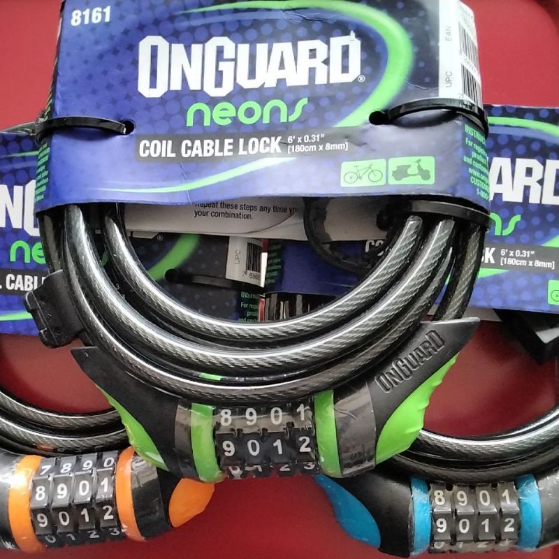 ONGUARD NEONS Coil Cable Lock | Shopee Philippines