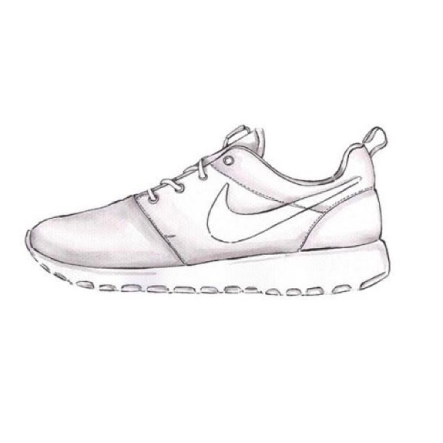 Nike Running Shoe Drawing