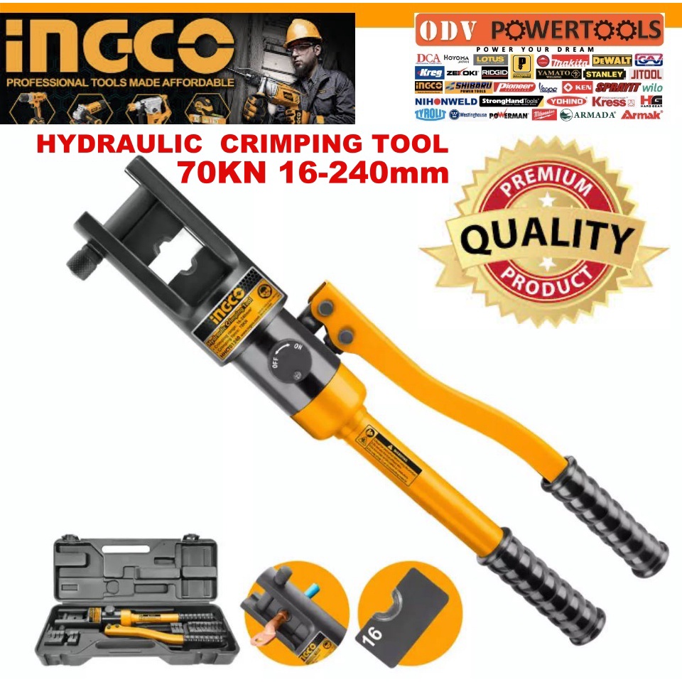 Ingco HHCT01240 Hydraulic Crimping Tool 70KN 16-240mm Crimping Range ~ ODV POWERTOOLS presyo ₱3,900