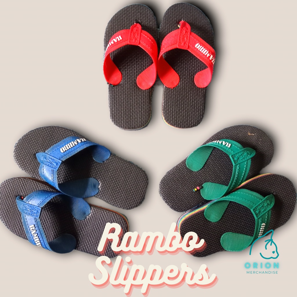 RAMBO SLIPPERS FOR KIDS ( CHECK UR SIZING IN CM IBA PO SIZING NG ...