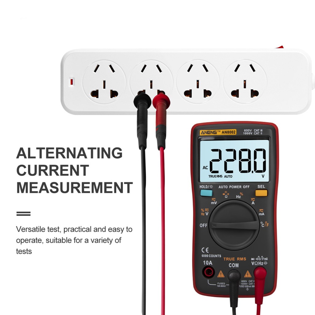 ANENG AN8002 6000 Counts True RMS Multifunctional Digital Multimeter ...