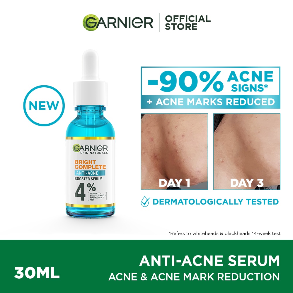New Garnier Bright Complete Anti Acne Serum 30ml W Niacinamide