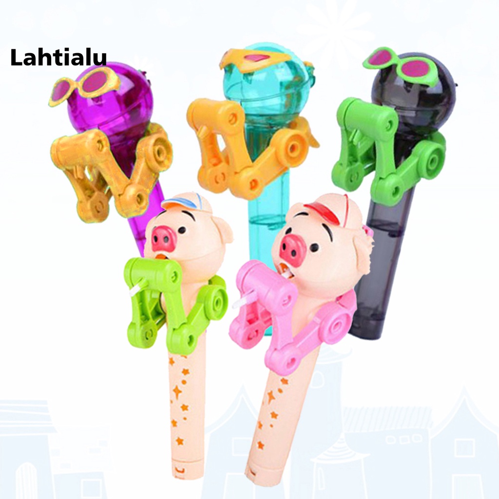 Lahtialu Funny Kids Pig Robot Lollipop Toy Holder Decompression ...