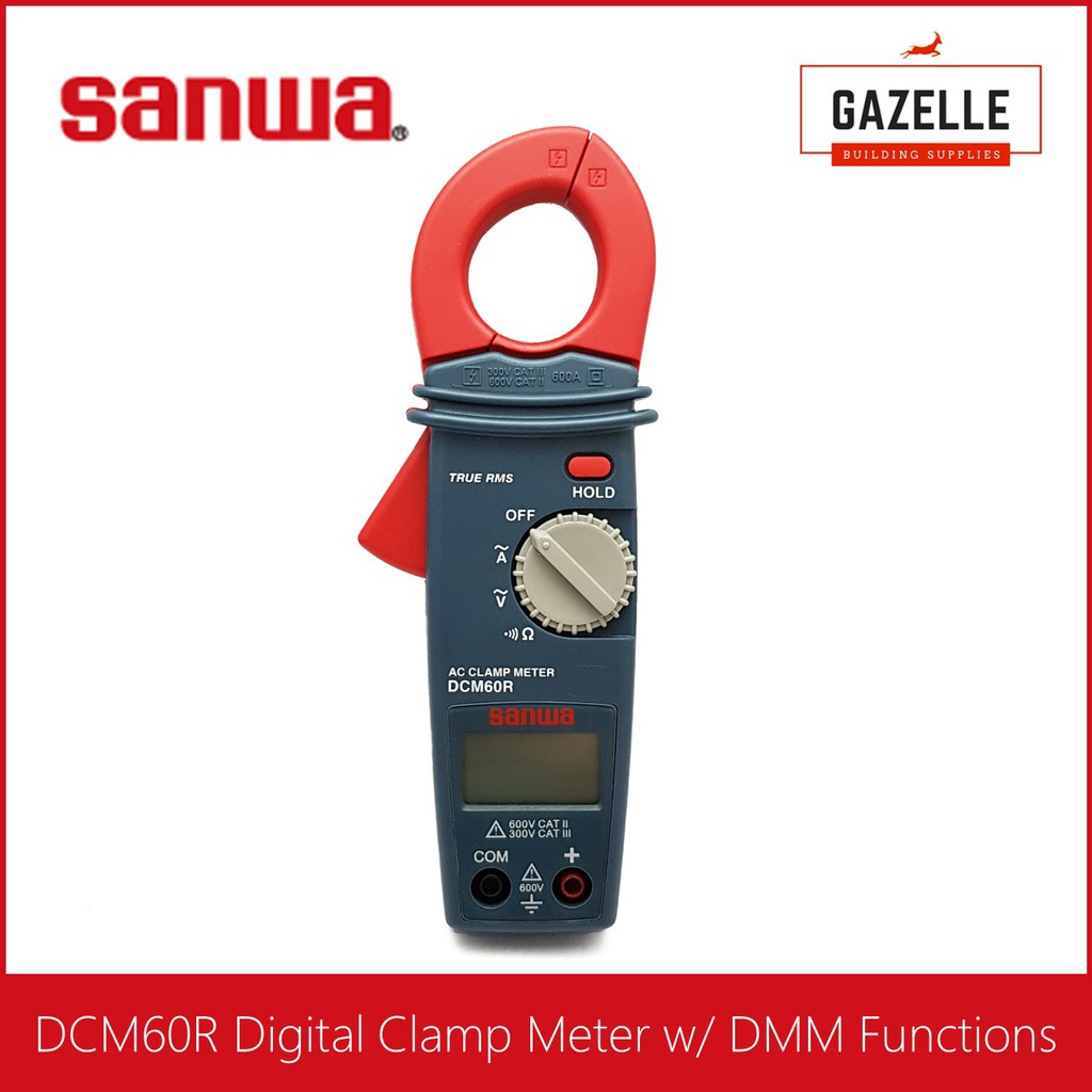 Sanwa Digital Clamp Meter Multimeter w/ DMM Functions Low Cost DCM60R ...