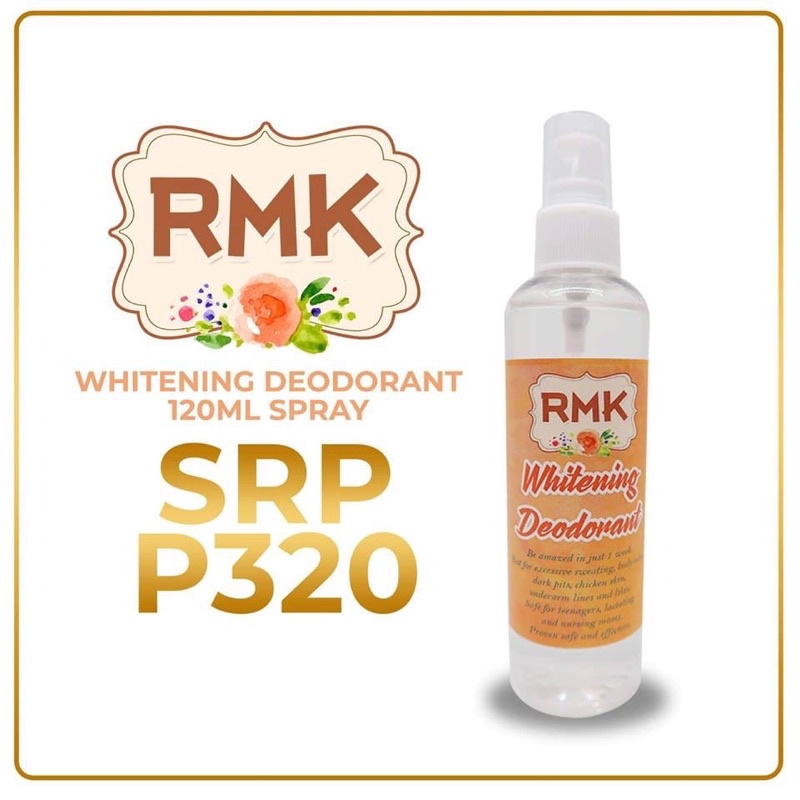 COD! Authentic RMK Whitening Deodorant 120ml SPRAY | Shopee Philippines