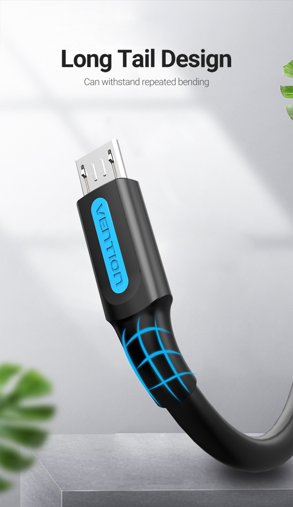 Vention Micro Usb Cable 3a Fast Charging Data Cord For Android | Shopee ...