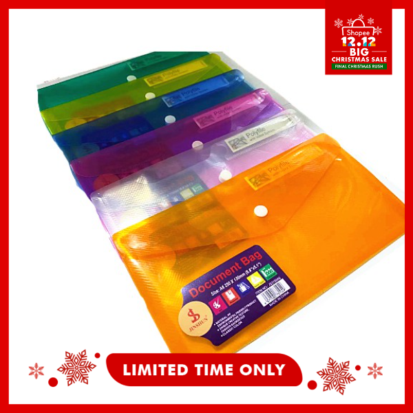 HOKKA A6 Document Envelope with Button Lock and Index System Water ...