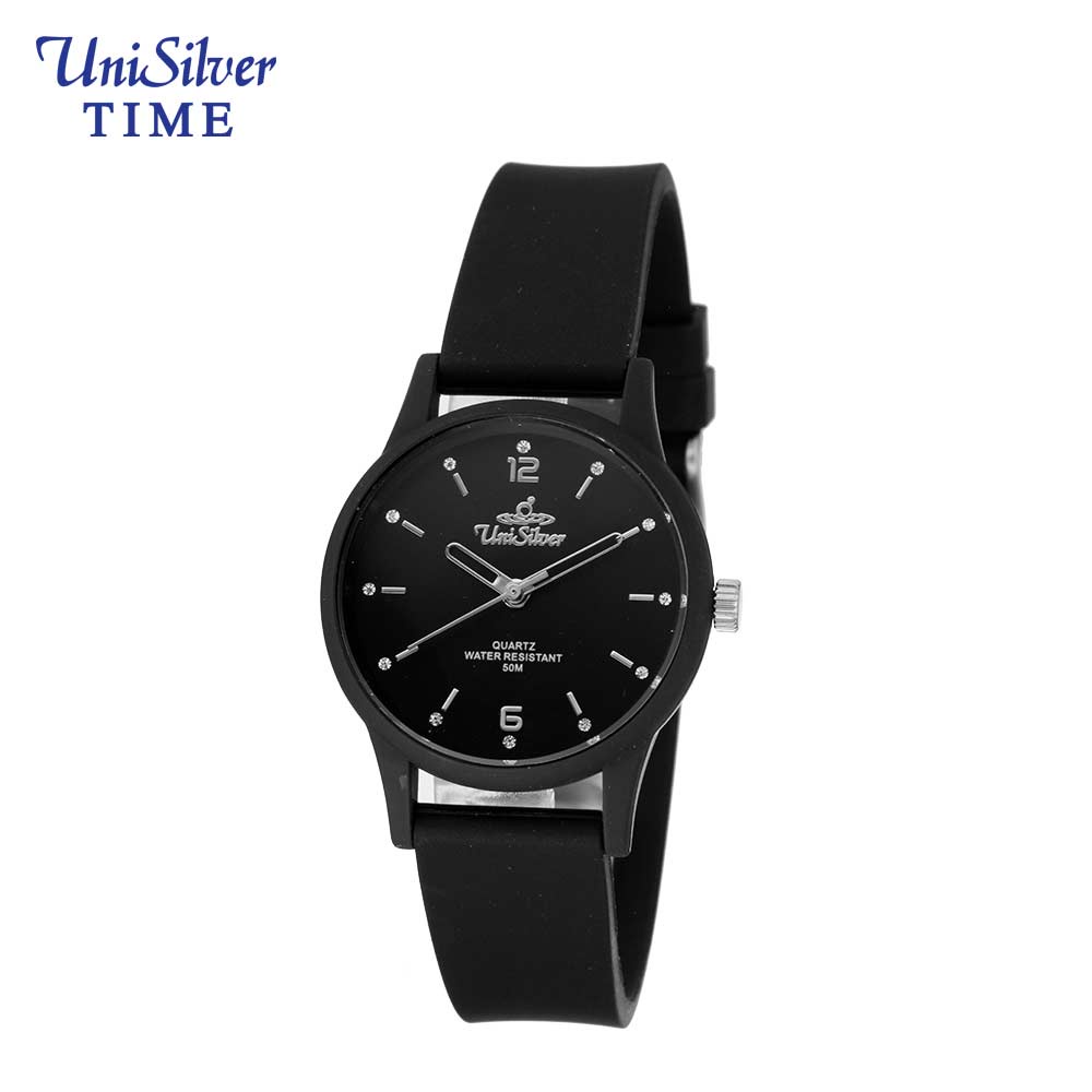 UniSilver TIME Women's Analog Black Rubber Watch KW4276-2001 | Shopee ...