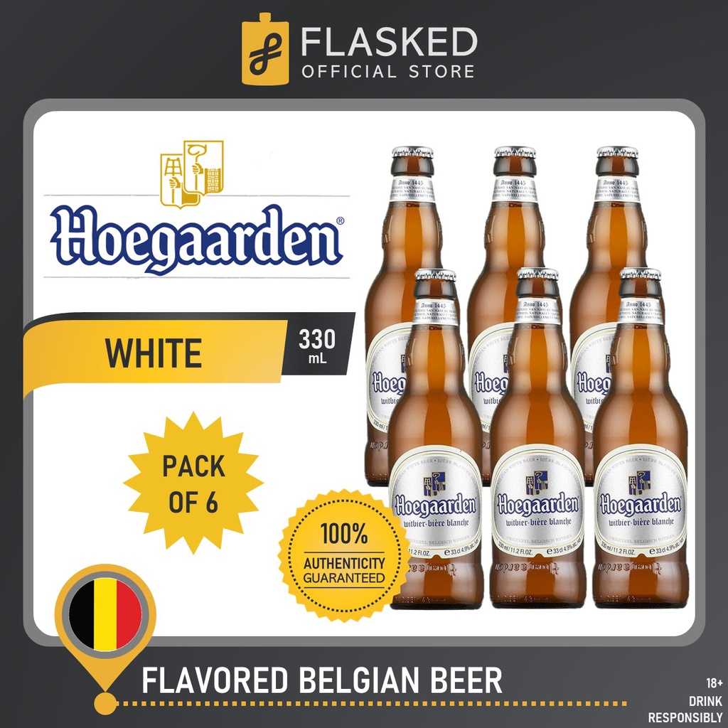 Hoegaarden White Belgian Beer 6 Bottles 330mL | Shopee Philippines