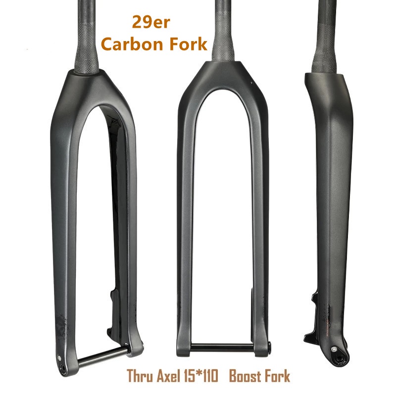 Boost MTB 29er 110*15mm Downhill Fork Mountain Bike Carbon Rigid Fork ...