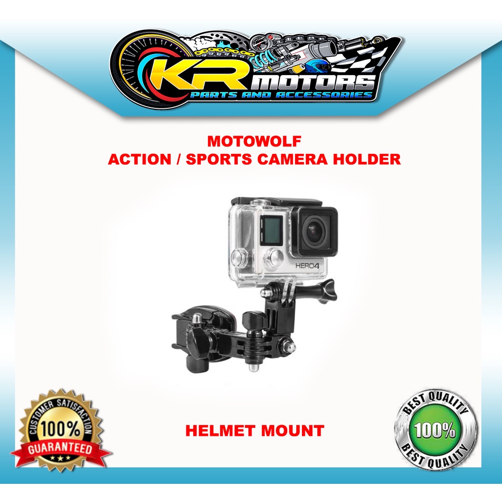 Motowolf Action / Sports Cam Holder - Helmet Mount ( Original ...